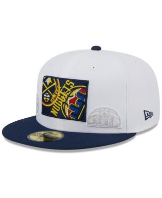 Men's New Era White and Navy Denver Nuggets State Pride 59FIFTY Fitted ...