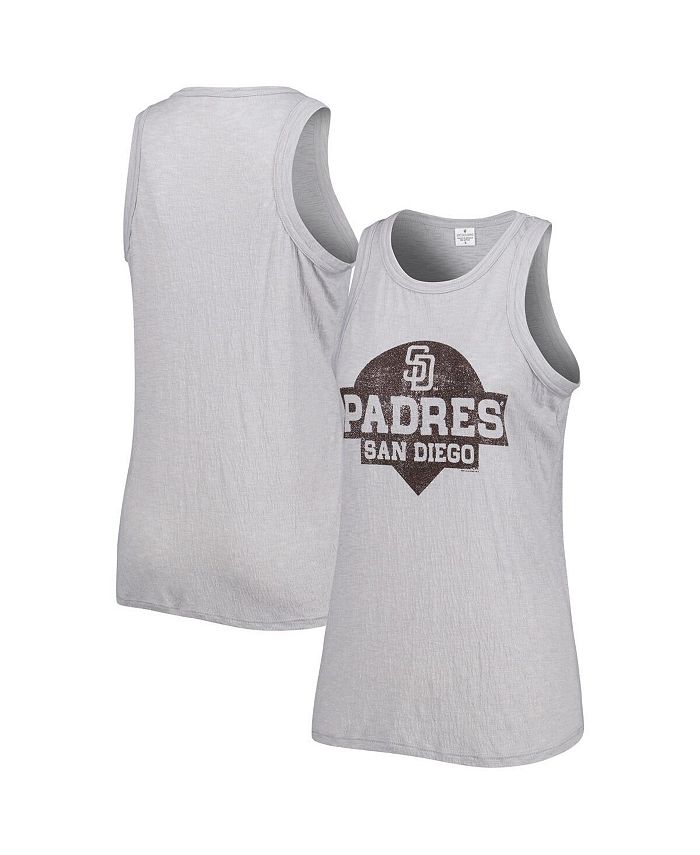 Soft As A Grape Women's Gray San Diego Padres Tri-Blend Tank Top - Macy's