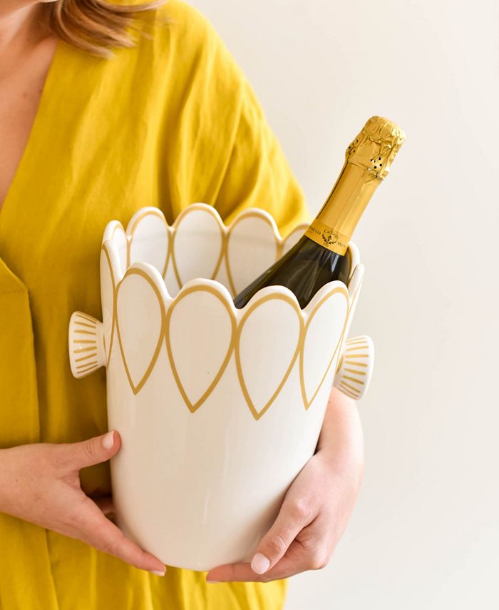 Coton Colors by Laura Johnson Deco Gold Scallop Collection - Macy's