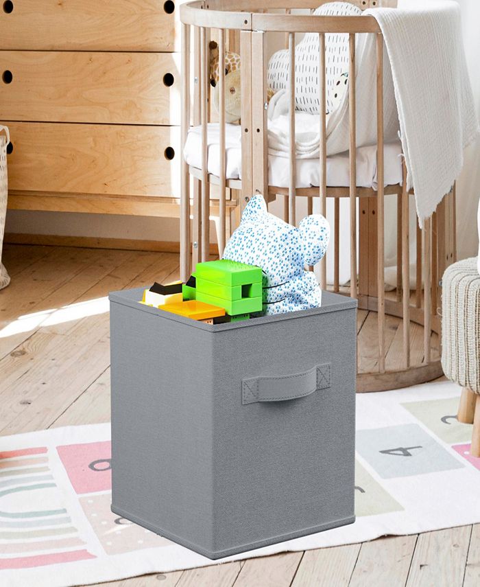 Ornavo Home Foldable Storage Cube Bin with Dual Handles- Set of 6 - Macy's