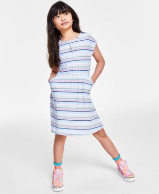 Epic Threads Big Girls Striped Dress With Pockets, Created for Macy's - Macy's