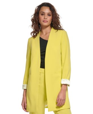 Calvin Klein Women s Collarless Open Front Topper Jacket Macy s
