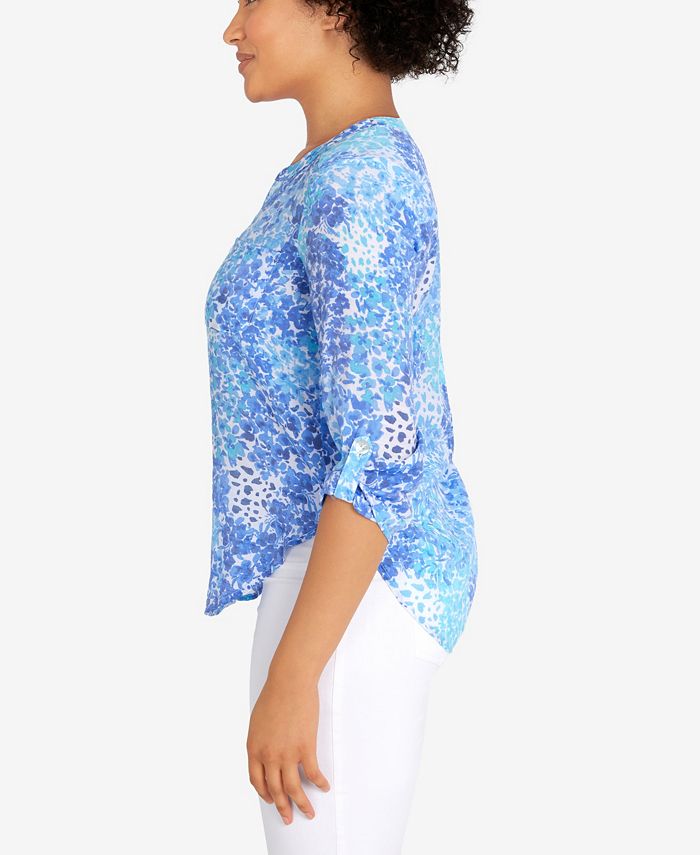 Ruby Rd. Petite Woven Floral Print Top & Reviews - Tops - Petites - Macy's
