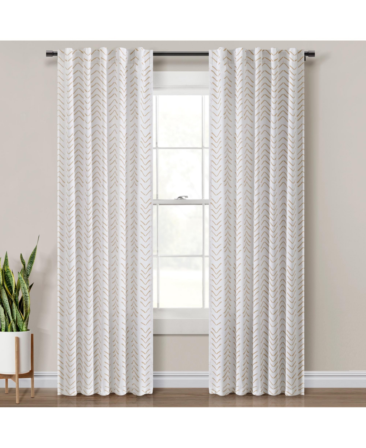 Click here for Lush Decor Hygge Modern Arrow Linen-Textured Windo... prices