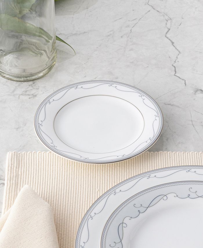 Noritake Satin Flourish 4 Piece Bread Butter/Appetizer Plates Set ...