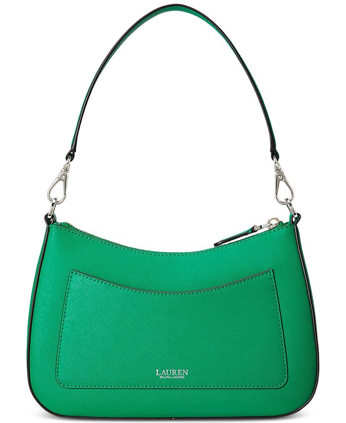 Lauren Ralph Lauren Crosshatch Leather Medium Danni Shoulder Bag - Macy's