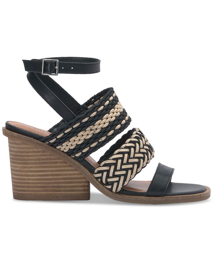 Lucky Brand Women's Lissie Woven Ankle Strap Wedge Sandals - Macy's