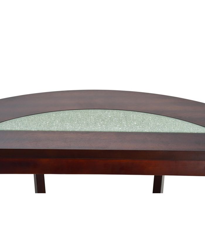 Furniture Steve Silver Rafael 45" Demilune Merlot Wood Sofa Table with ...