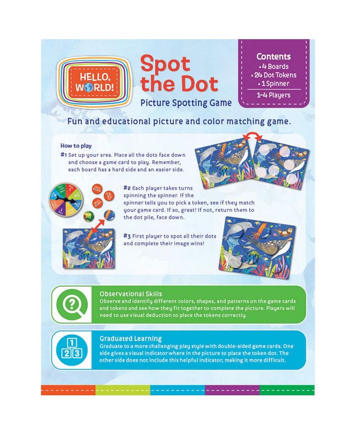 Masterpieces Kids Games - Hello, World! Spot the Dot Matching Game - Macy's