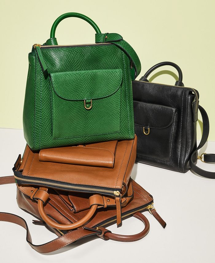 Fossil Parker Leather Mini Backpack Bag - Macy's