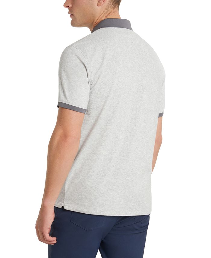 Kenneth Cole Men's Solid Button Placket Polo Shirt - Macy's