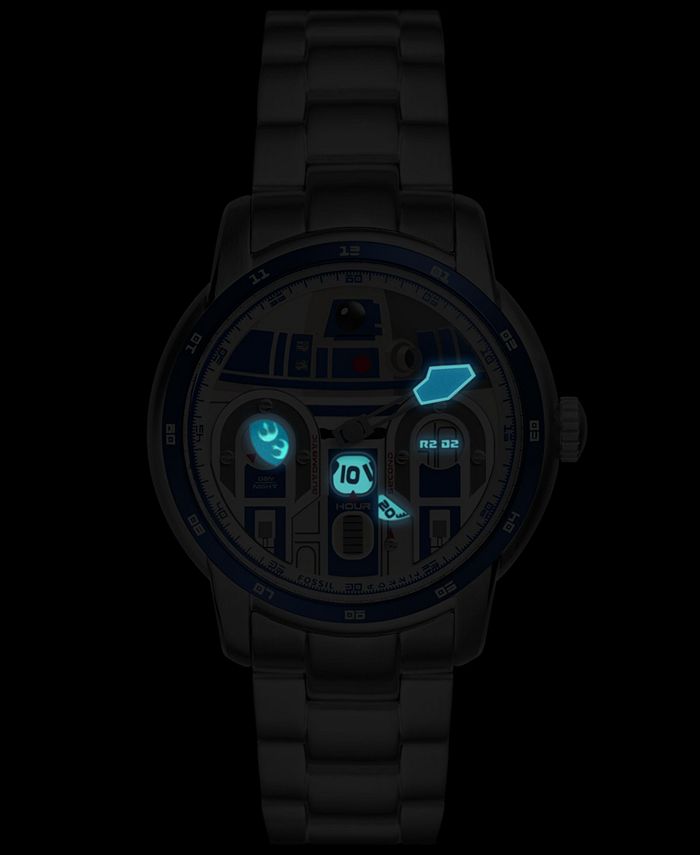Fossil Unisex Limited Edition Star Wars R2-D2 Automatic Silver-Tone ...