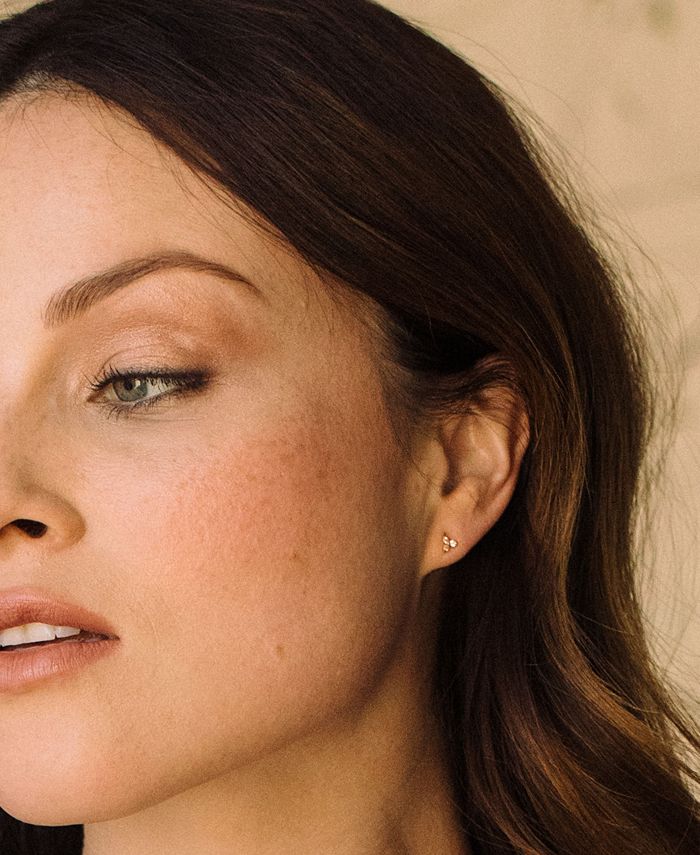 brook & york White Topaz 14K Gold-Plated Vermeil Leighton Earrings - Macy's