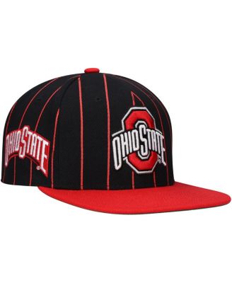 Men's Mitchell & Ness Black Ohio State Buckeyes Team Pinstripe Snapback ...