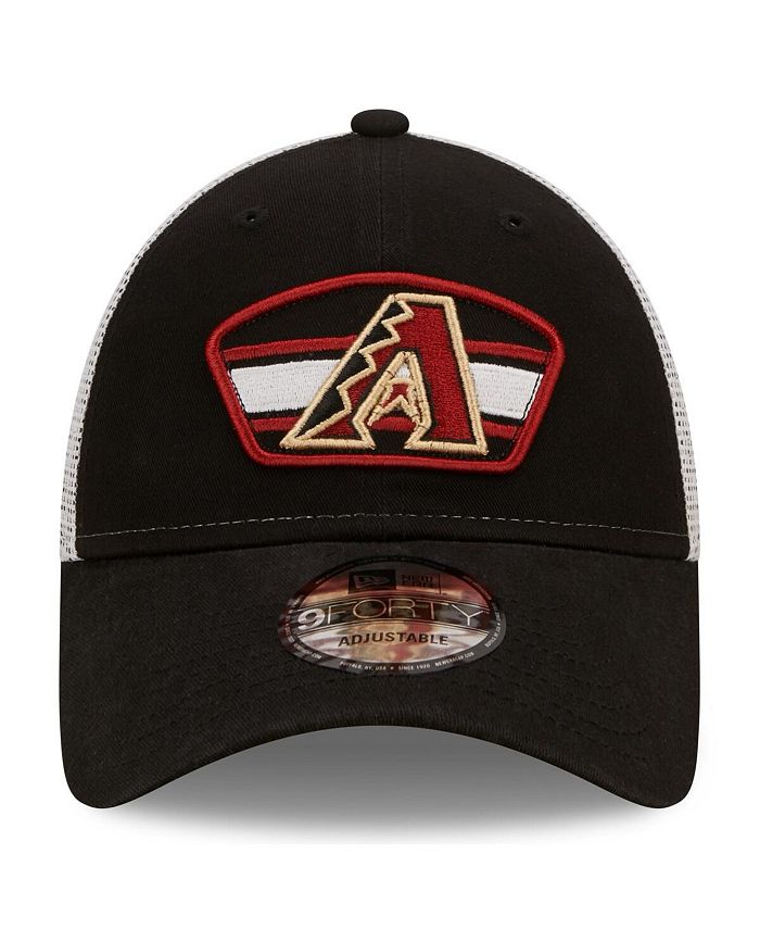 New Era Men's Black, White Arizona Diamondbacks Logo Patch 9FORTY ...
