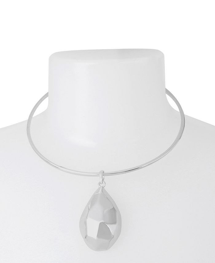 Robert Lee Morris Soho Hammered Pendant Wire Necklace - Macy's