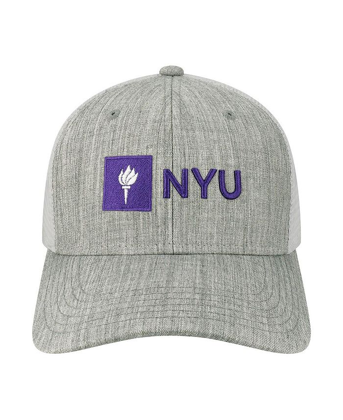Legacy Athletic Men's Heather Gray, White NYU Violets The Champ Trucker ...