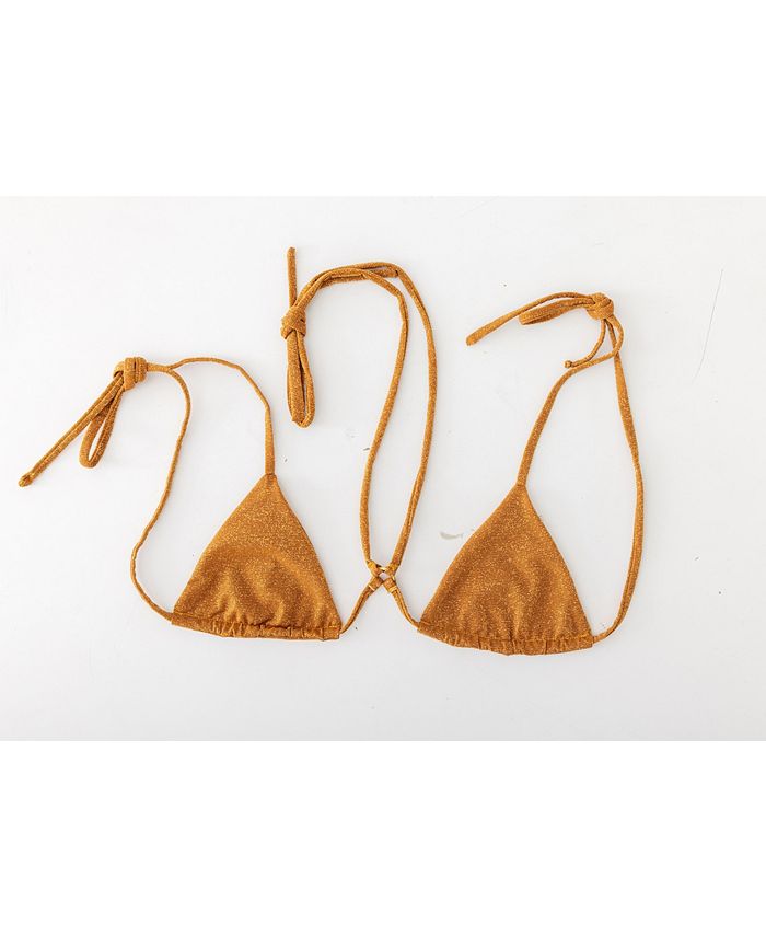 BOLD Swim Adult Women's Plus Size Noami Criss-Cross Bikini Top - Macy's