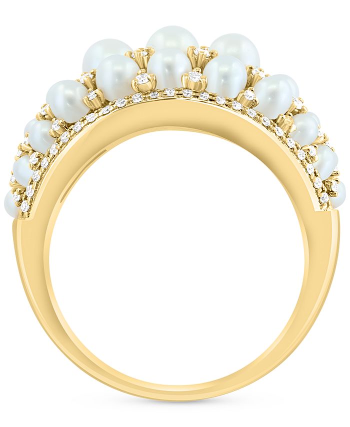 EFFY Collection EFFY® Freshwater Pearl (2 - 3-1/2mm) & Diamond (1/3 ct ...