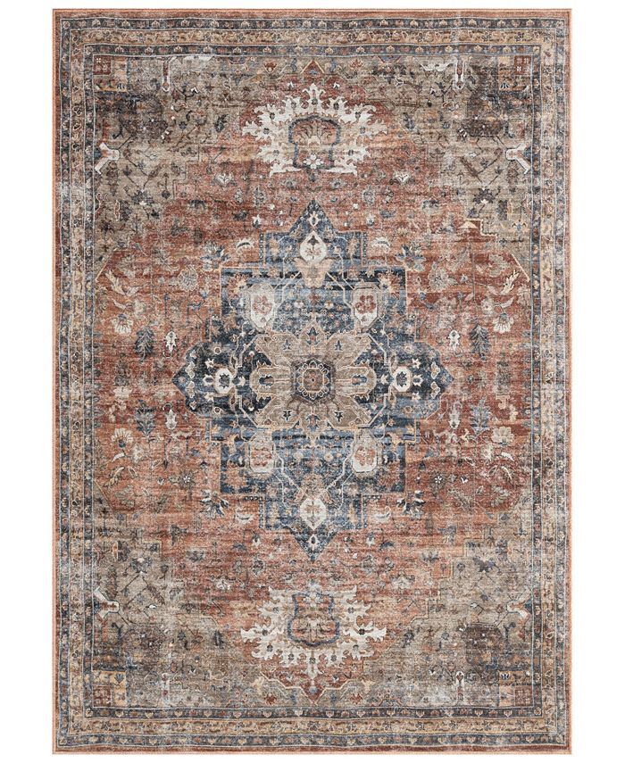 Global Rug Designs Riley Washable Rug RWR189 5'2" x 7'2" Area Rug - Macy's