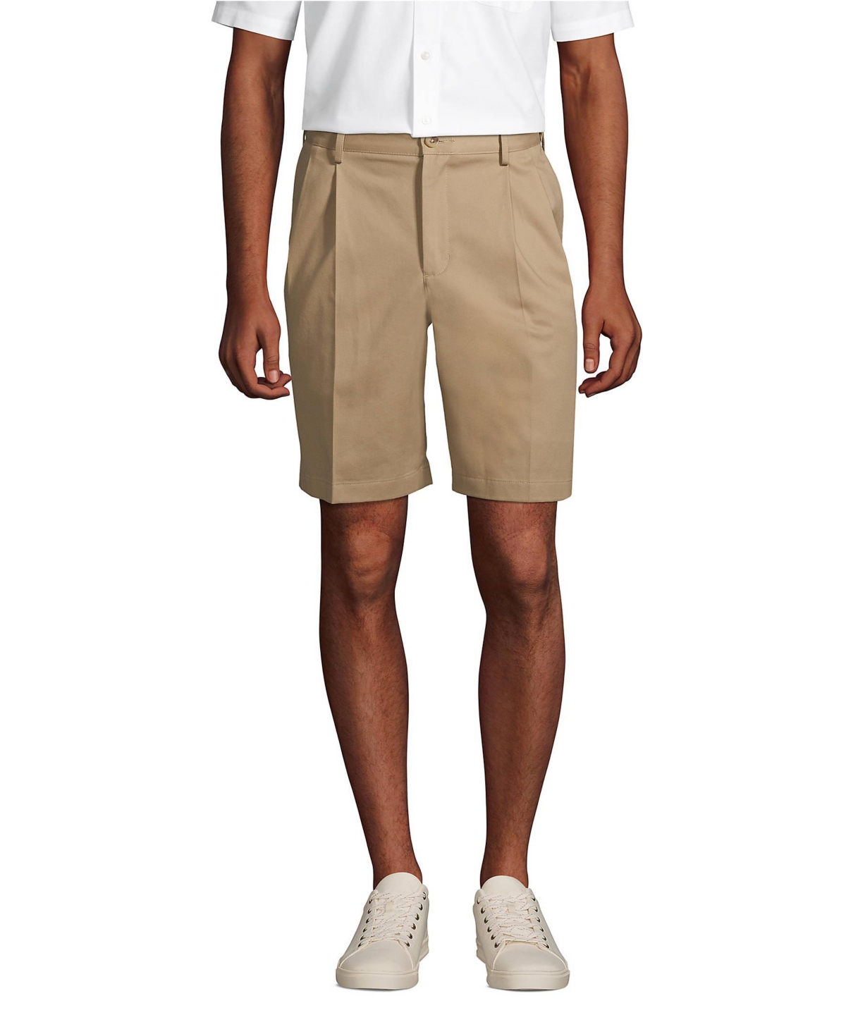 Click here for Lands End Mens No Iron 9" Comfort Waist Pleat... prices