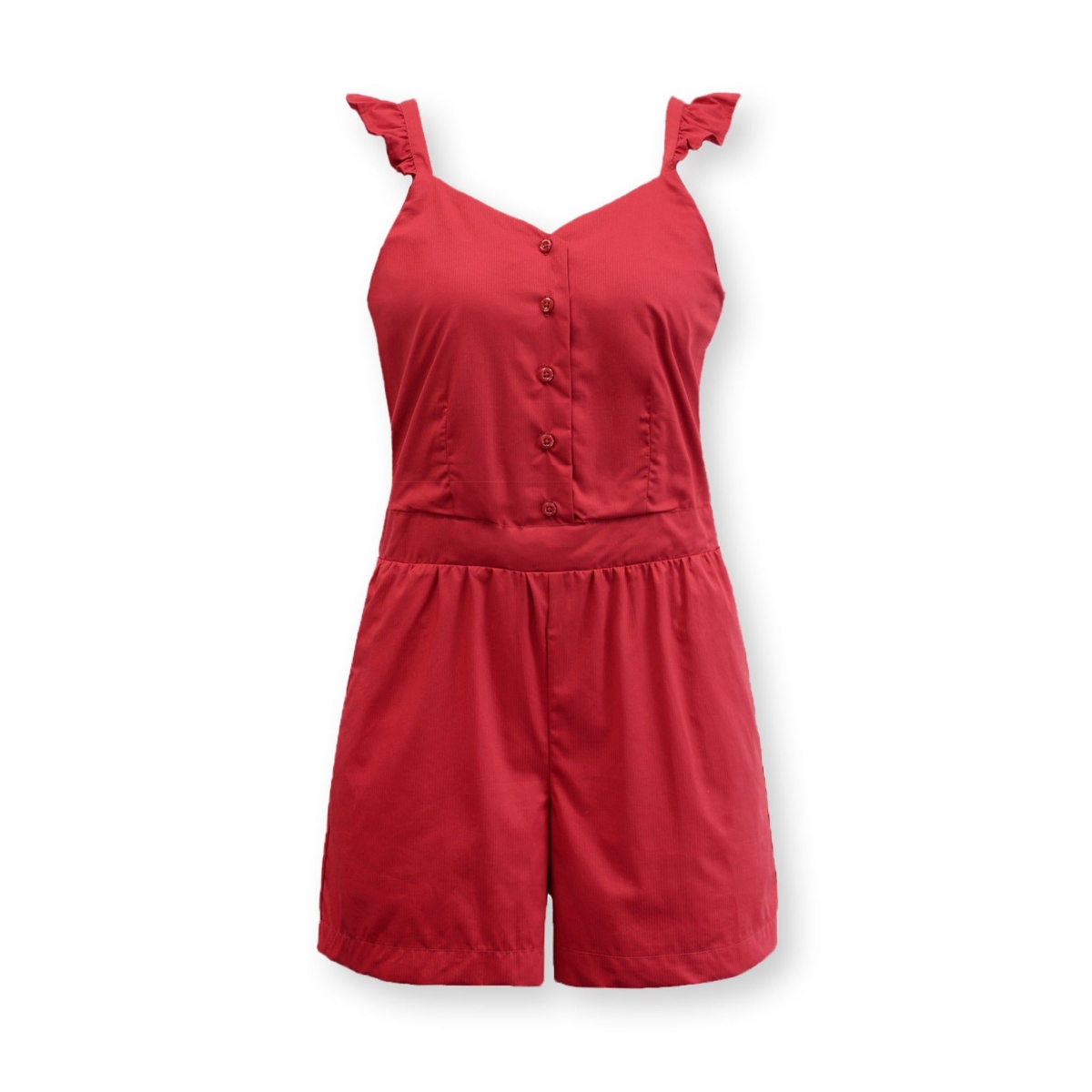 Click here for Hope & Henry Womens Flutter Button Front Romper -... prices
