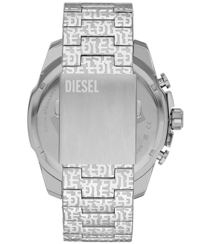 Diesel Men's Mega Chief Chronograph Stainless Steel Watch 51mm - Macy's