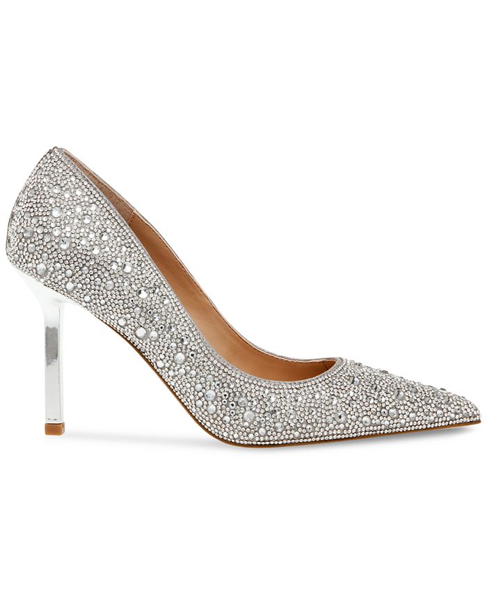 Steve Madden Women's Classie Pointed-Toe Rhinestone Stiletto Pumps - Macy's
