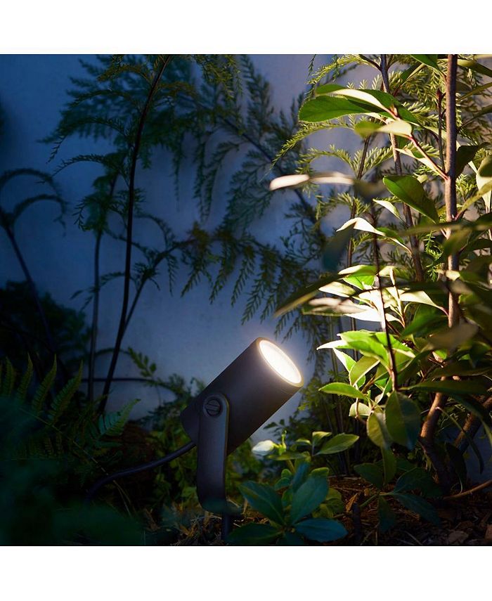 Philips Hue Lily Outdoor Spotlight Basekit (3-pack) - Black - Macy's