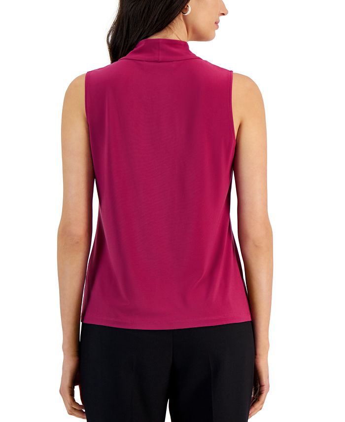 Kasper Women's Gathered-Front Stretch Knit Top - Macy's