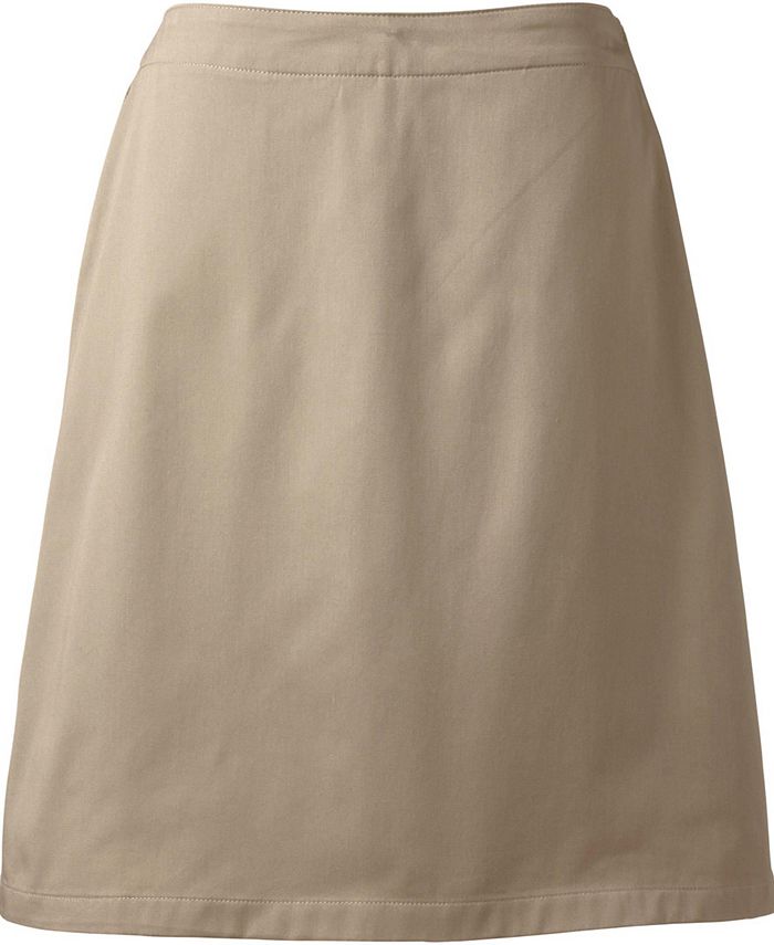 Lands' End Plus Size School Uniform Blend Chino Skort Top of Knee - Macy's