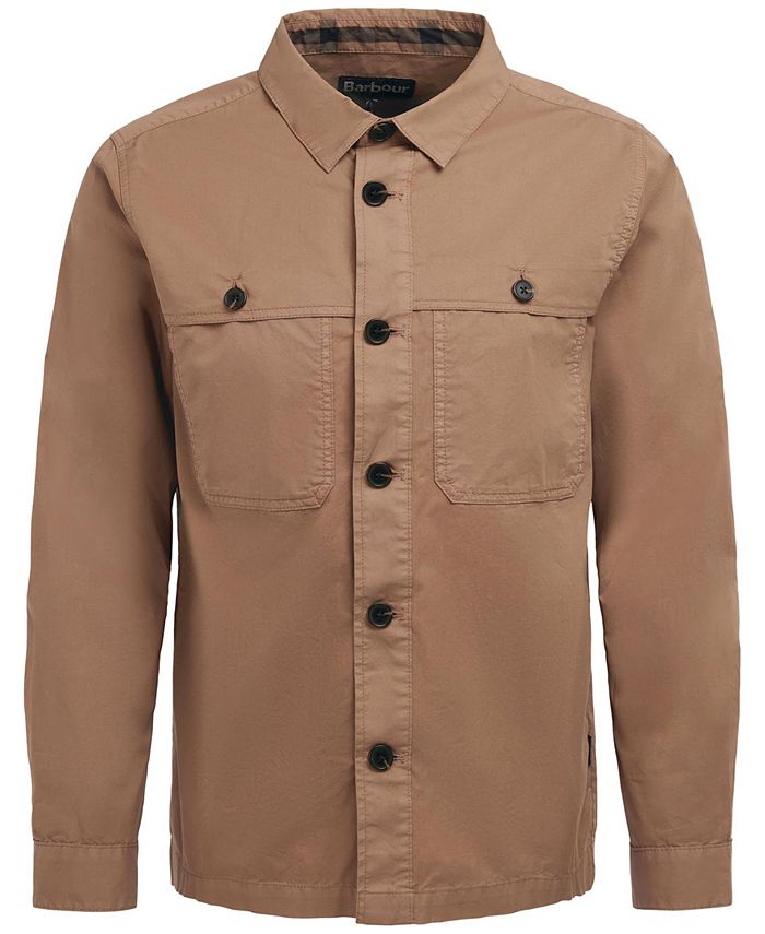 Barbour Men's Sidlaw Tailored Fit Long Sleeve Button-Front Overshirt ...