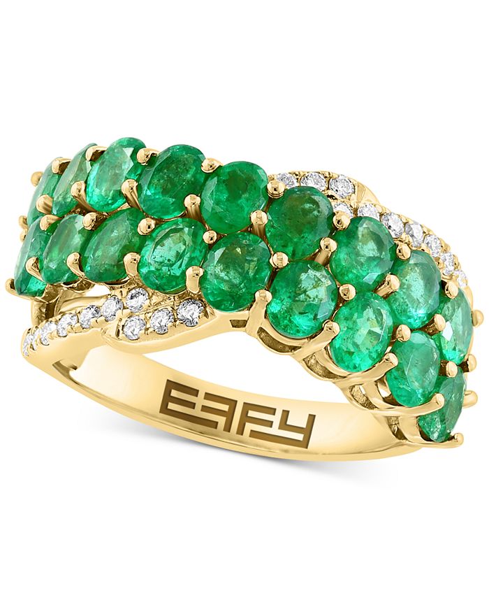 EFFY Collection EFFY® Emerald (2-3/4 ct. t.w.) & Diamond (1/6 ct. t.w ...