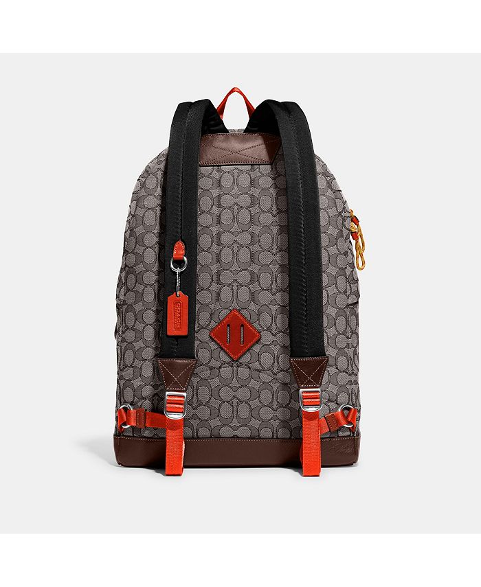 COACH Utility Dome Signature Jacquard Backpack - Macy's