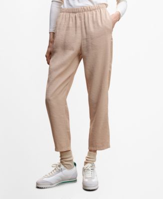 MANGO Women's Drawstring Waist Modal Pants - Macy's