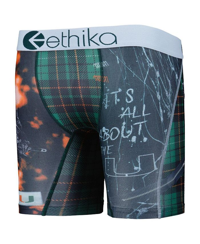 Ethika Youth Boys and Girls Green Miami Hurricanes Make Noise Plaid ...