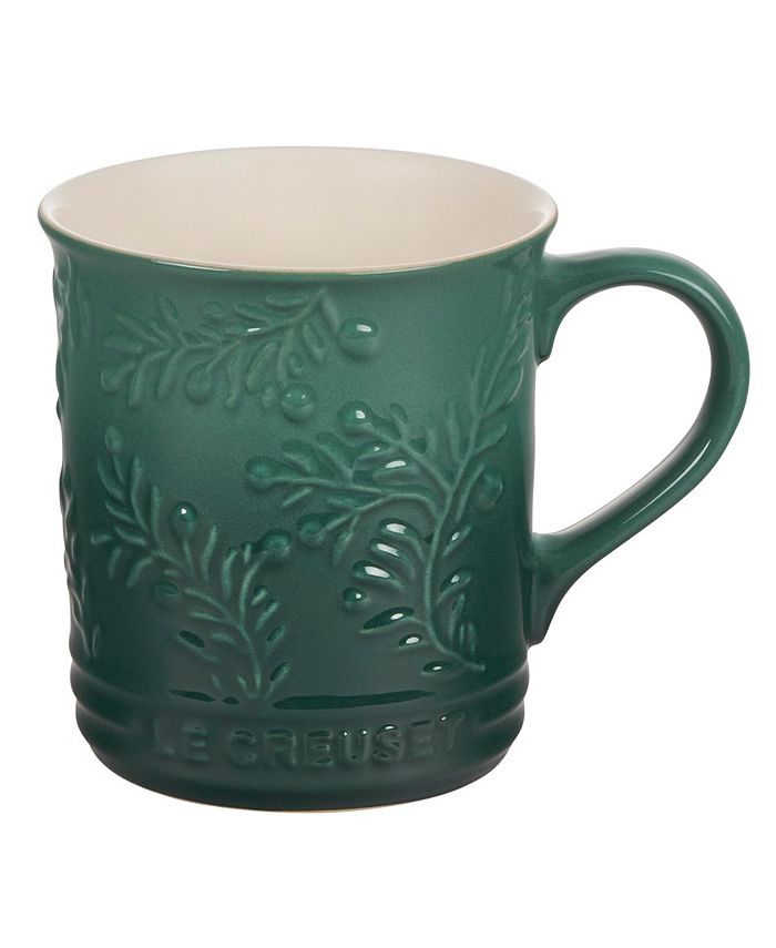 Le Creuset Stoneware Mug with Embossed Olive Branch, 14 oz - Macy's
