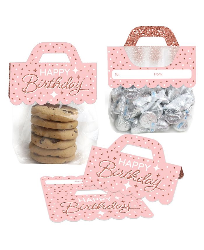 Big Dot of Happiness Pink Rose Gold Birthday Happy Birthday Party Candy ...
