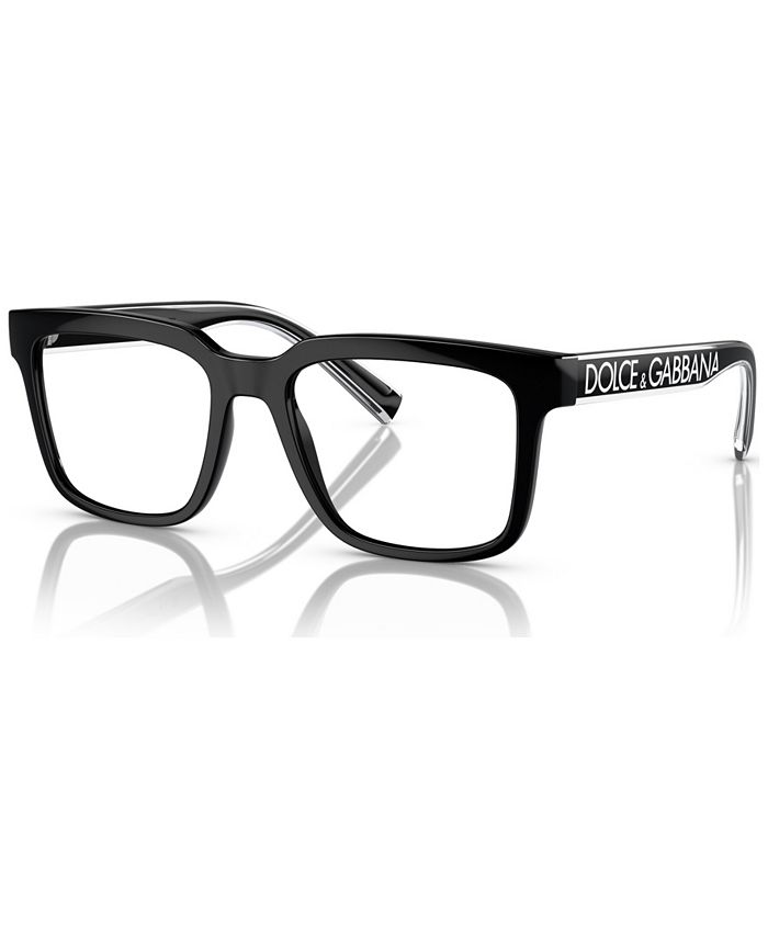 Dolce&Gabbana Men's Square Eyeglasses, DG5101 52 - Macy's