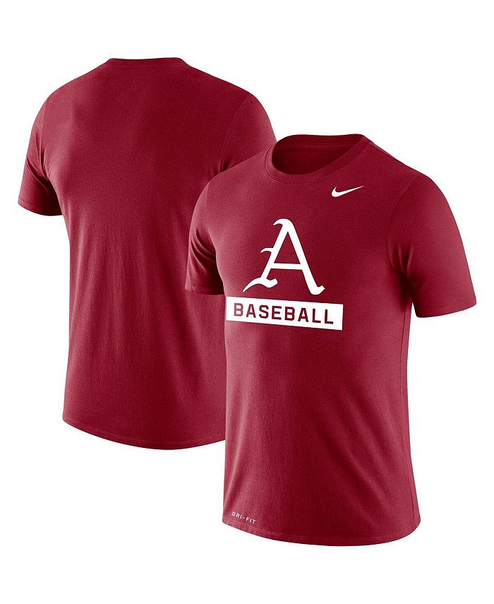 Nike Men's Heathered Cardinal Arkansas Razorbacks Baseball Logo Stack ...