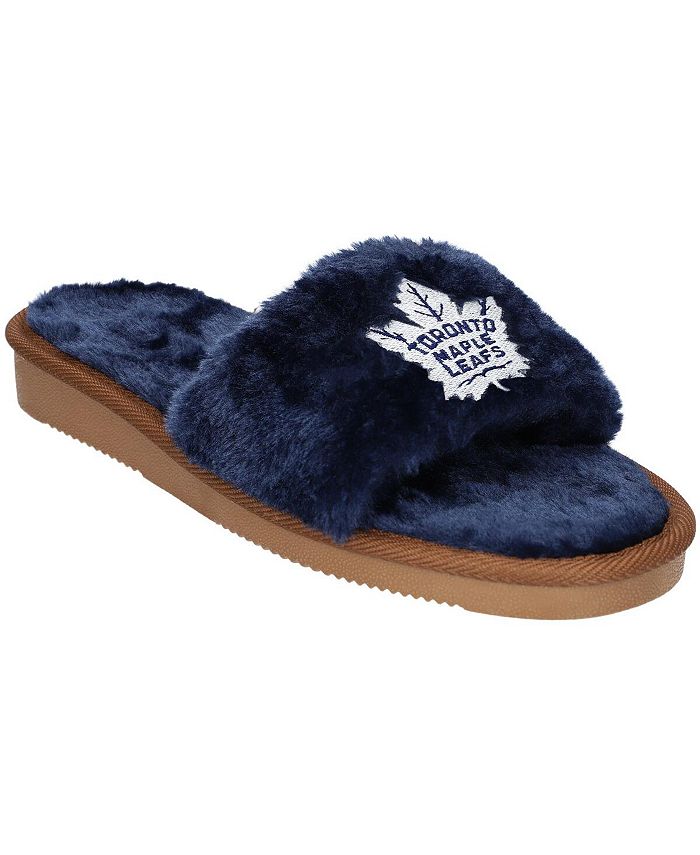 FOCO Women's Toronto Maple Leafs Faux Fur Slide Slippers - Macy's
