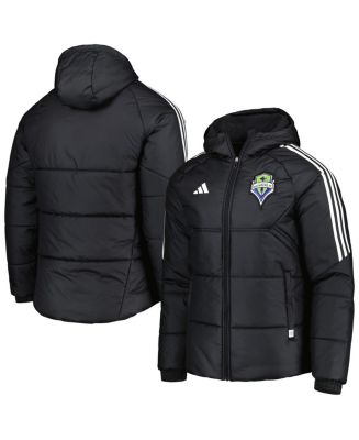 Men's adidas Black Seattle Sounders FC Winter Raglan Full-Zip Hoodie ...