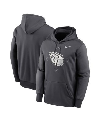 Men's Nike Anthracite Cleveland Guardians Bracket Icon Performance Pullover Hoodie - Macy's