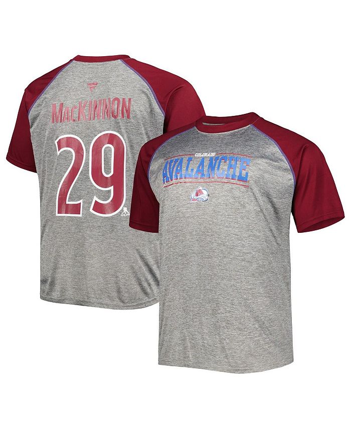 Fanatics Men's Nathan MacKinnon Heather Gray, Burgundy Colorado ...
