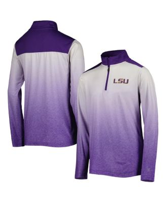 Big Boys and Girls Colosseum White, Purple LSU Tigers Max Quarter-Zip ...