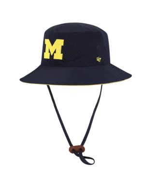 Men's '47 Brand Navy Michigan Wolverines Panama Pail Bucket Hat - Macy's