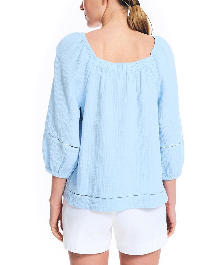 Nautica Women's Square-Neck Top & Reviews - Tops - Women - Macy's