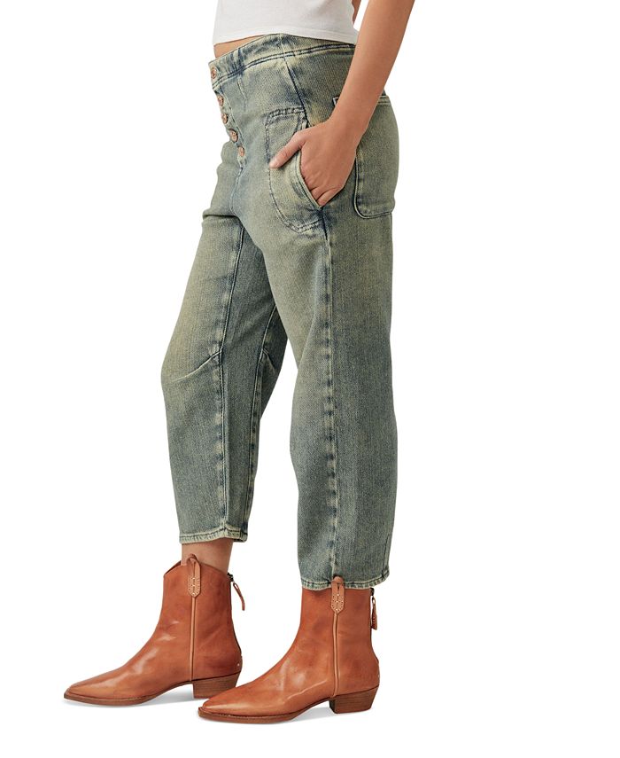 Free People Women's Osaka Button-Front Jeans - Macy's