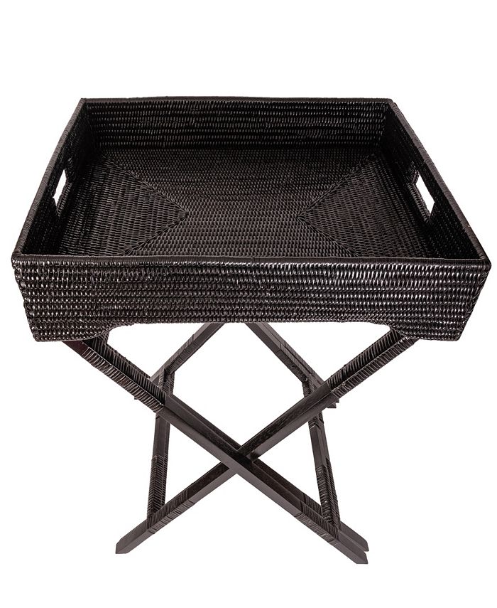 Artifacts Trading Company Rattan Butler Tray/Table - Macy's