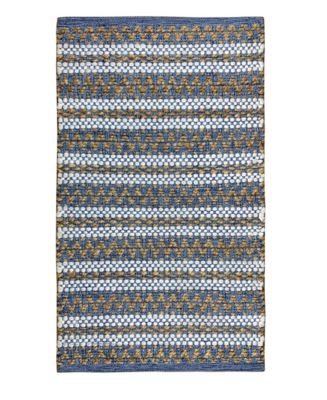 Lucky Brand Lolita Chevron Stripe Jute, Denim 27" x 45" Accent Rug - Macy's